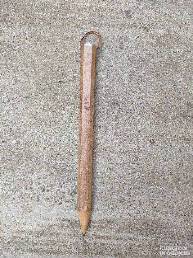 Retro velika drvena grafitna olovka dekor. - KupujemProdajem