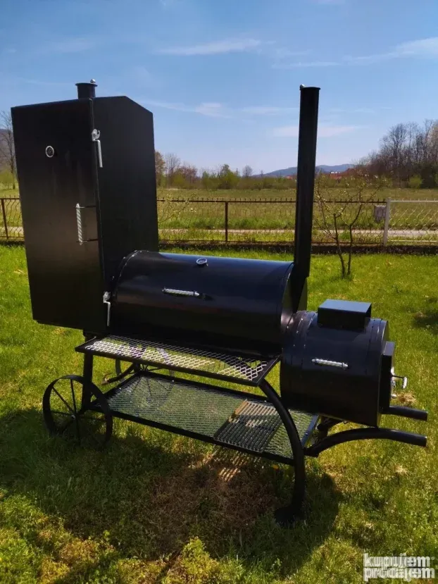 Offset horizontal+vertical BBQ smoker - KupujemProdajem