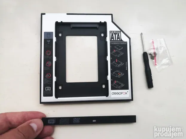 Fioka za Laptop Hard Disk SSD HDD 9.5mm umesto CD/DVD - KupujemProdajem