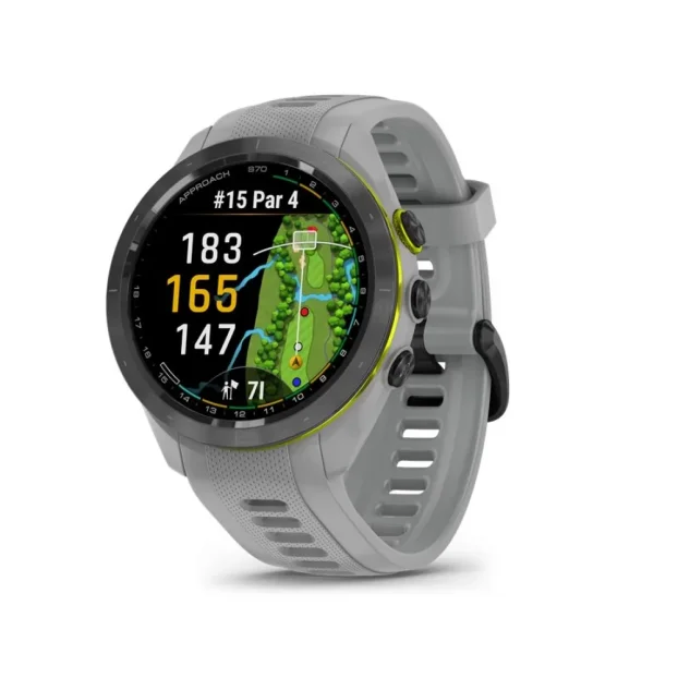 GARMIN Approach S70 42mm black ceramics powder gray silicone ...