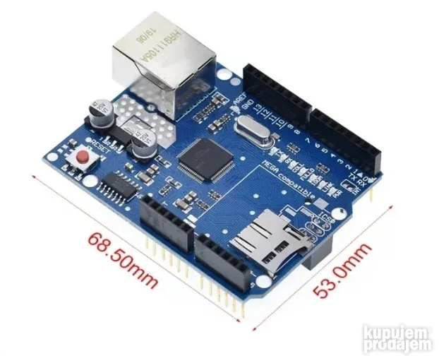 Arduino ethernet shield w5100 mrezni lan modul + sdcard - KupujemProdajem