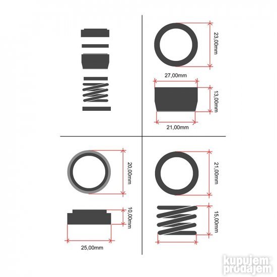 Semering pumpe DMB Slap 500 šestodelni - KupujemProdajem