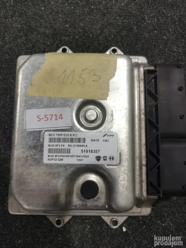 Motorni računar FIAT FIORINO 1.3HDI 51918357 8F3.F6 1941F620 ...