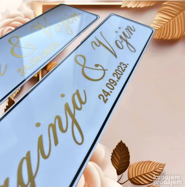 Tablice za venčanje - Auto tablice za mladence - 2064 - KupujemProdajem