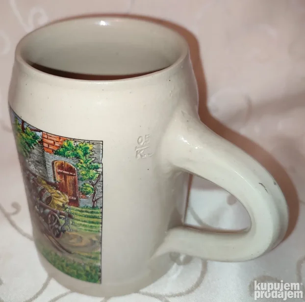 Fenomenalna nemačka keramička krigla konjska zaprega - KupujemProdajem