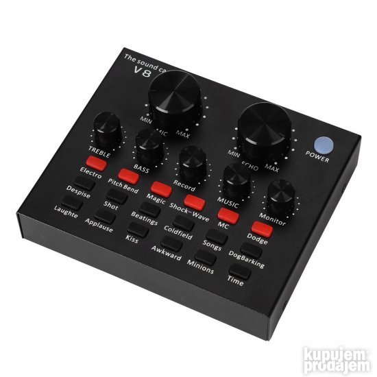 V8 Audio External USB Sound Card effect mixer - KupujemProdajem
