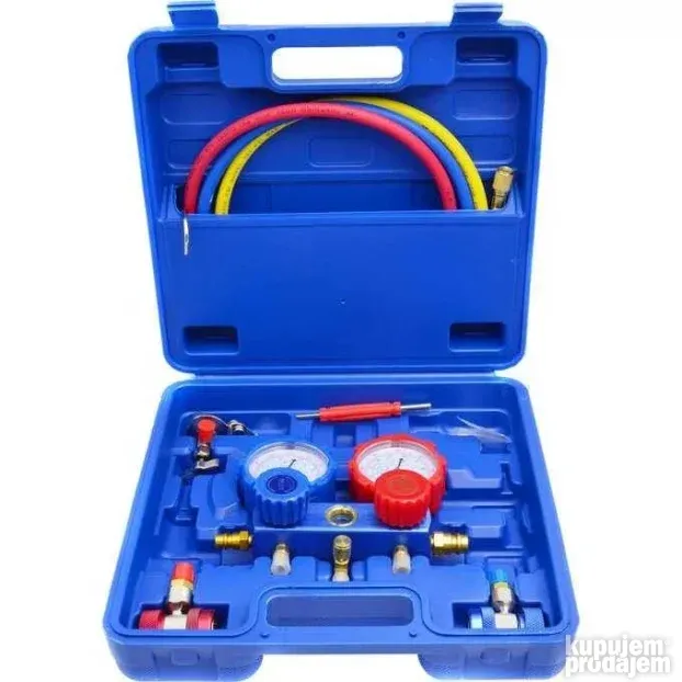 Alat za klime sa manometrima i crevima PROFESIONALNI ALAT - KupujemProdajem