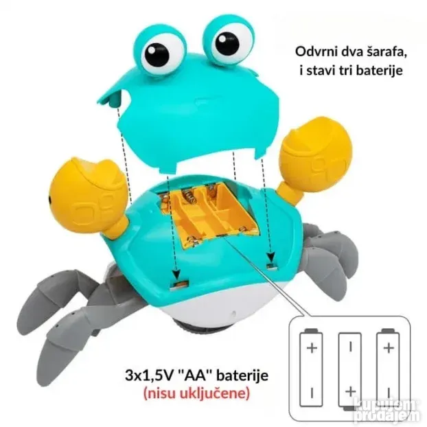 Šetajuća kraba sa muzikom (Igračka za decu) - KupujemProdajem