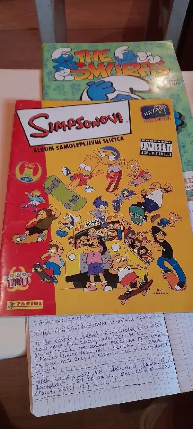 1.Album simsonovi, 90% popunjen. 1999, panini. - KupujemProdajem