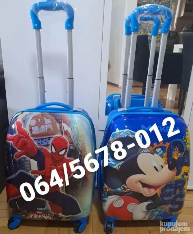 Deciji koferi na tockice Mini Miki Pepa Spajdermen - KupujemProdajem