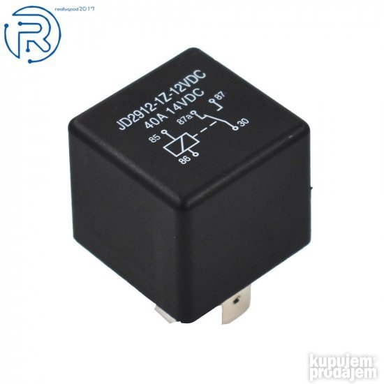 relej 5 Pin 12v 40amp JD2912-1Z-12VDC 40A 14VDC, Auto Sw - KupujemProdajem
