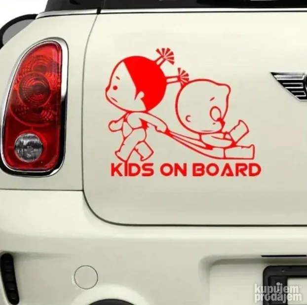 Deca u autu / kids on board nalepnica 3 - KupujemProdajem