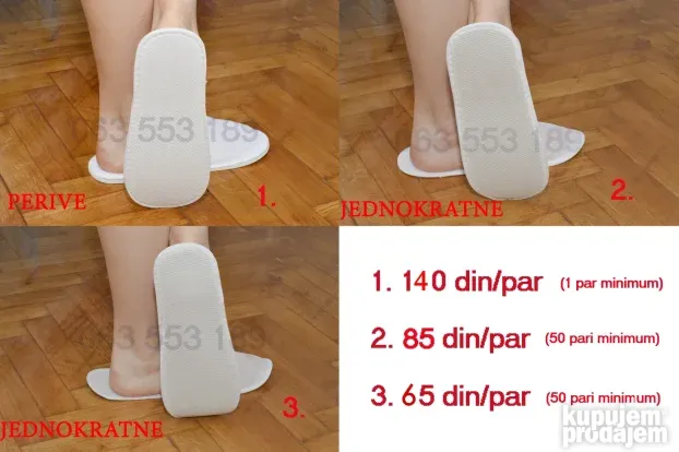 Hotelske papuče jednokratne i Lux perive, nepromočivi đon - KupujemProdajem