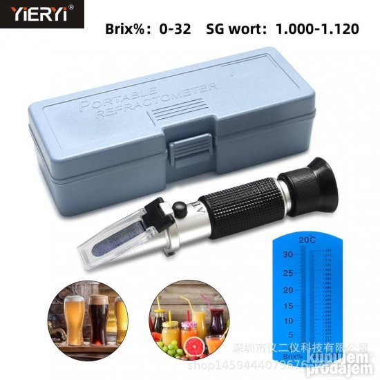 Refraktometar ATC 0-32 brix Merac sadrzaja secera u vocu - KupujemProdajem
