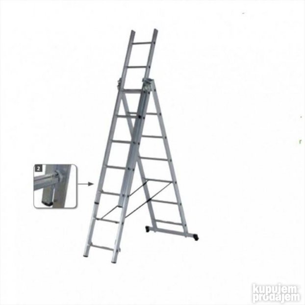 Trodelne aluminijumske merdevine 3x8 TMC 5.1M - KupujemProdajem