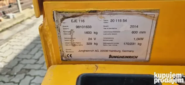 Elektro paletar Linde/JUNGHEINRICH - KupujemProdajem