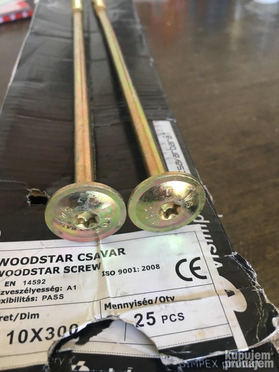 Torx vijak 10x300 za drvene konstrukcije - KupujemProdajem