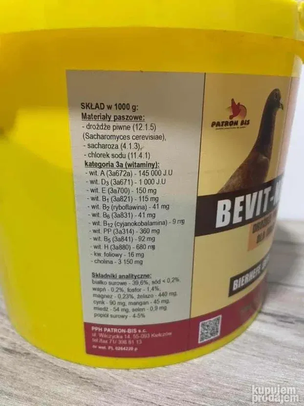 Patron Bevit natur 2kg (pivski kvasac) - KupujemProdajem