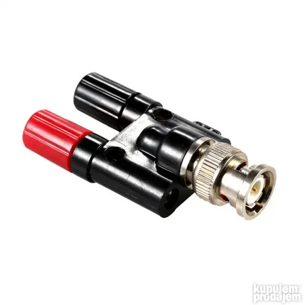Adapter BNC M-2xBuksna 4mm F - KupujemProdajem