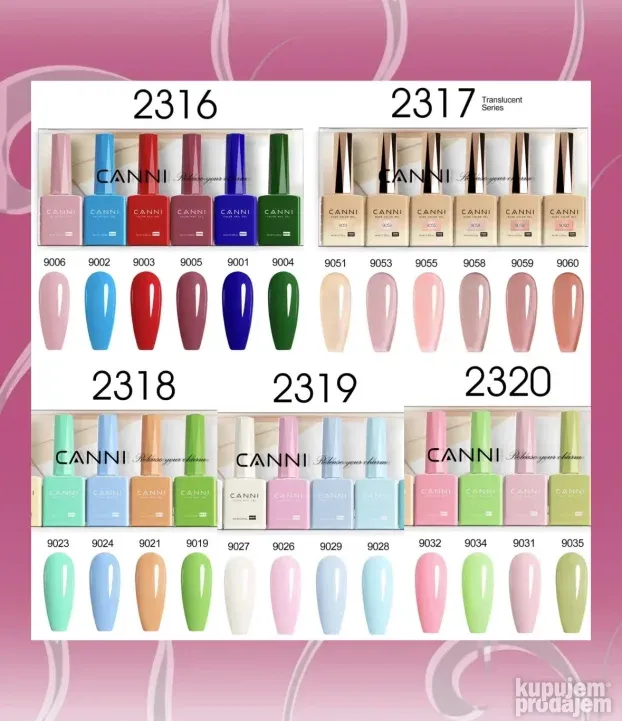 CANNI gel lakovi 6 kom u setu razlicitih boja - KupujemProdajem
