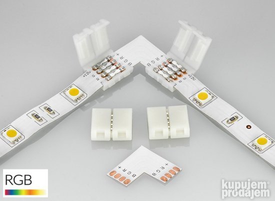Konektori za RGB Led trake 5050 - Komplet za ugao - KupujemProdajem