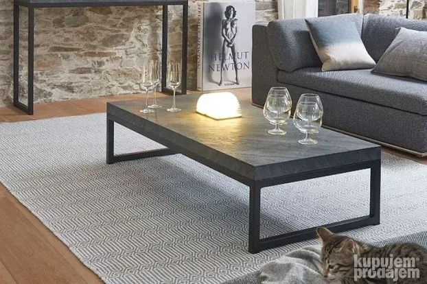 Klub sto Antracit Struktura 90x40 - KupujemProdajem