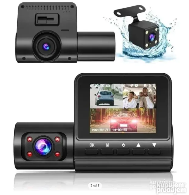 Auto kamera sa 3 kamere DVR za auto 3u1 - KupujemProdajem
