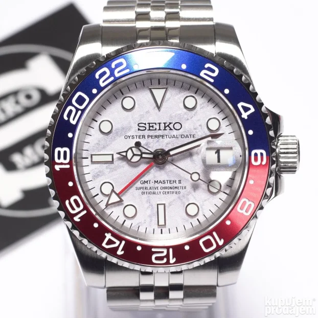 Seiko GMT-Master II METEORITE MOD 40mm omaž Rolex 126719BLRO ...