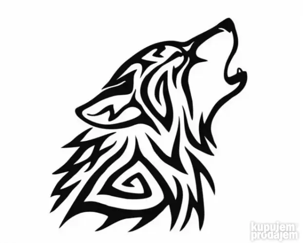Tetovaza/nalepnica tribal VUK za automobil i slicno - KupujemProdajem