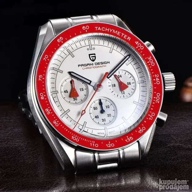 PAGANI DESIGN PD-1701 - 40mm - Crvena - Omega Speedmaster - KupujemProdajem