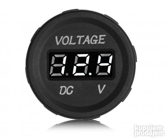 Voltmetar vodootporan DC 33 V beli displej okrugli - KupujemProdajem