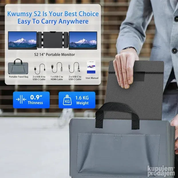 Prenosivi monitori za laptop 14in - KupujemProdajem
