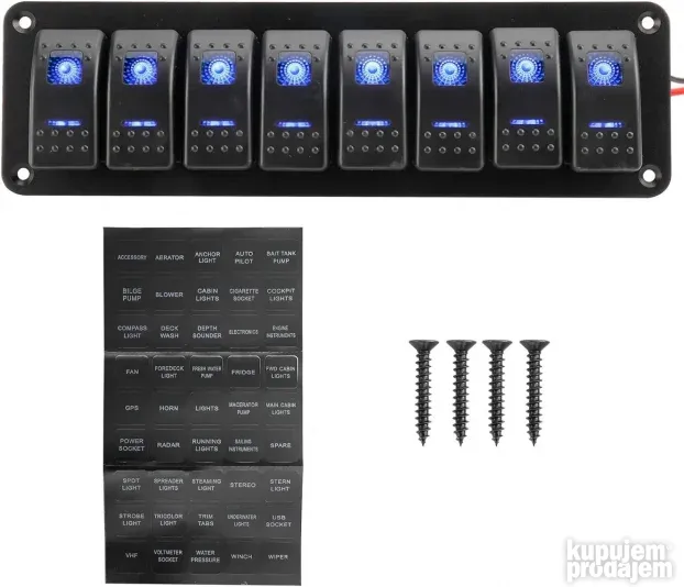 Prekidači za čamac i autobus Osvetljen Ožičeni panel 5 Pin ...