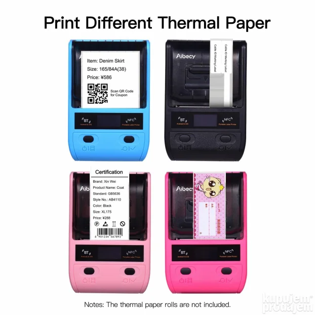 Termalni stampac za nalepnice i racune - Label printer 58mm ...