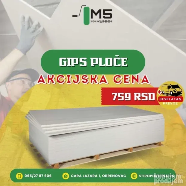 Gips ploce-gipsane table AKCIJA - KupujemProdajem