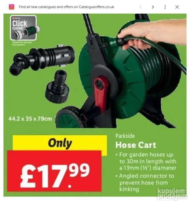 Motalica Kolica za baštensko crevo PARKSIDE Germany NOVO - KupujemProdajem