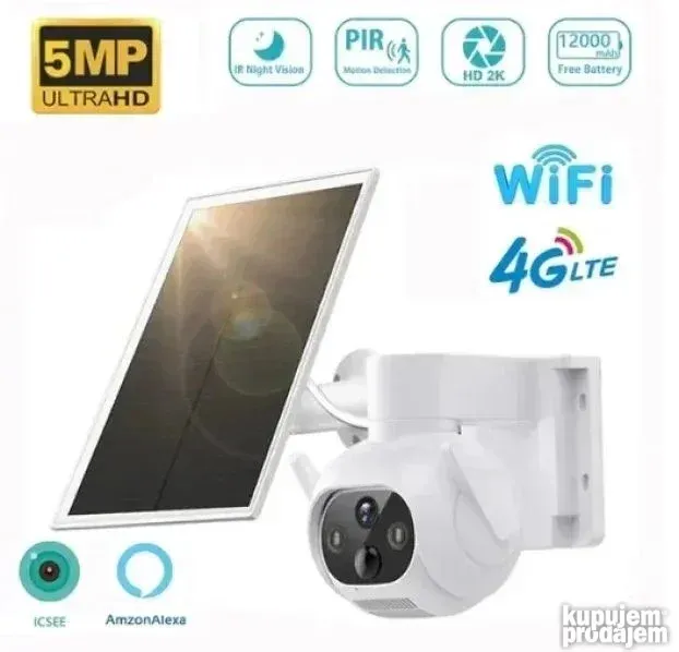 Solarna wifi kamera sa sim karticom 4g mreze - KupujemProdajem