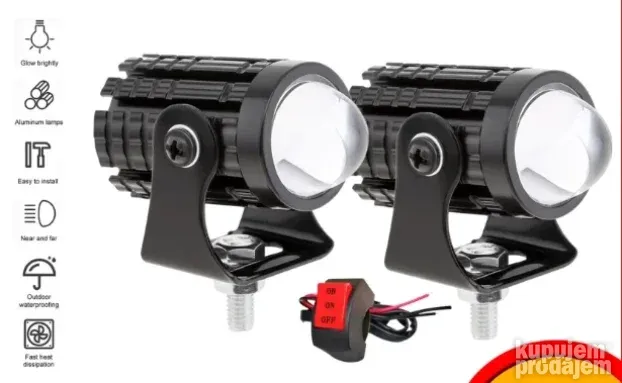 MAGLENKE za MOTOR / LED FAROVI sa prekidačem i modovima rada ...