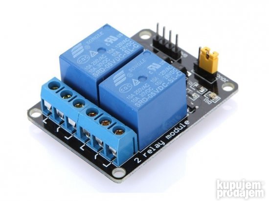 Arduino izlazni rele modul sa 2 kanala - KupujemProdajem