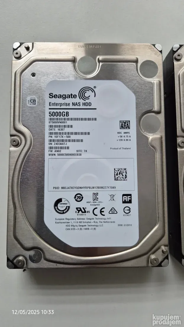 Seagate 5TB Enterprise NAS ST5000VN0001 - KupujemProdajem