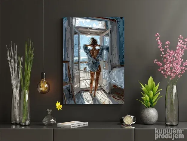 Devojka i pogled na more - Art slika - Razne dimenzije - KupujemProdajem
