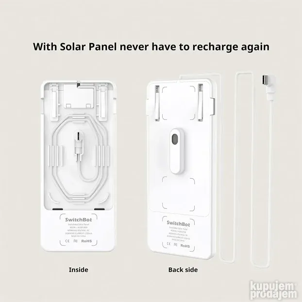 SwitchBot Solar Panel za SwitchBot Curtain (Beli) - KupujemProdajem
