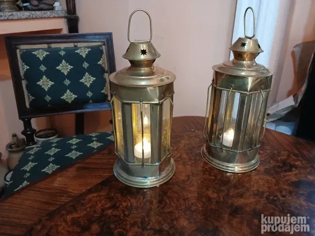 fenjer-svecnjak mesingani 2 komada - KupujemProdajem