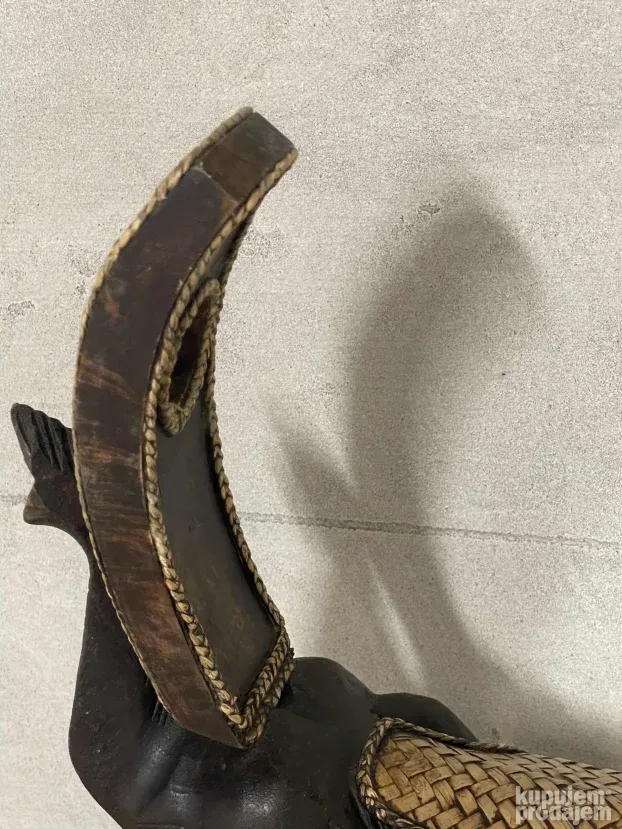 Skulptura stara Africki slon, originalan komad, savrsen - KupujemProdajem