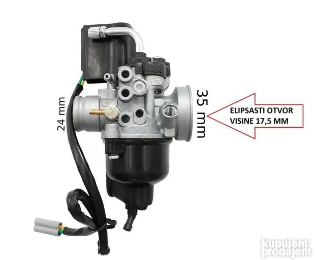 Karburator skuter Aprilia Piaggio Gilera 2T 50cc 17,5mm - KupujemProdajem