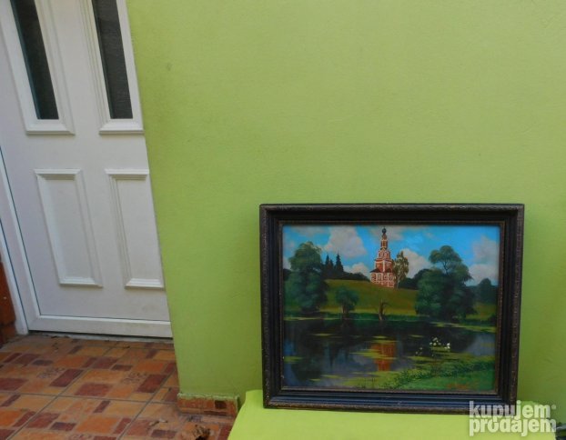 Denisov A - ulje na platnu - Crkva u selu Ubori kod Moskve - KupujemProdajem