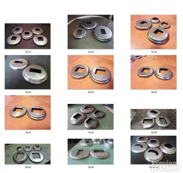 Rozetne za cev 40X20 mm metalne , prohromske i aluminijumske ...