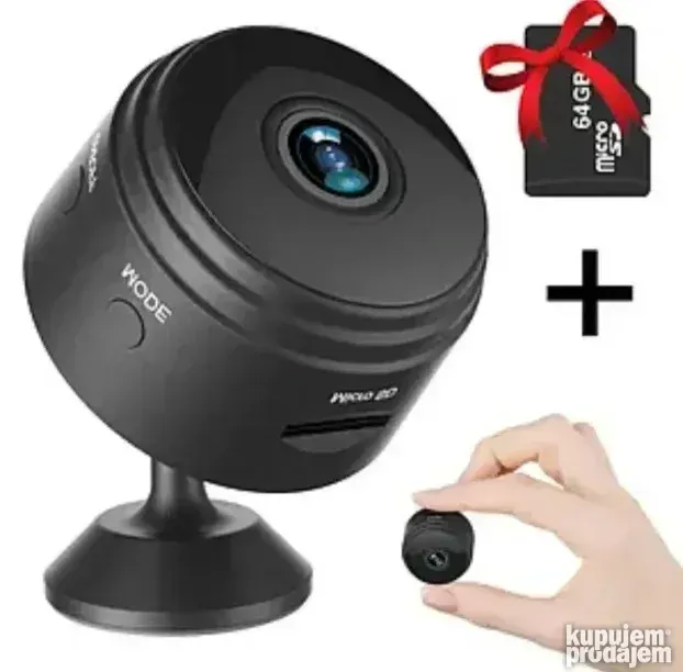 Mini kamera + memorijska kartica Wifi kamera + karica 64gb - KupujemProdajem