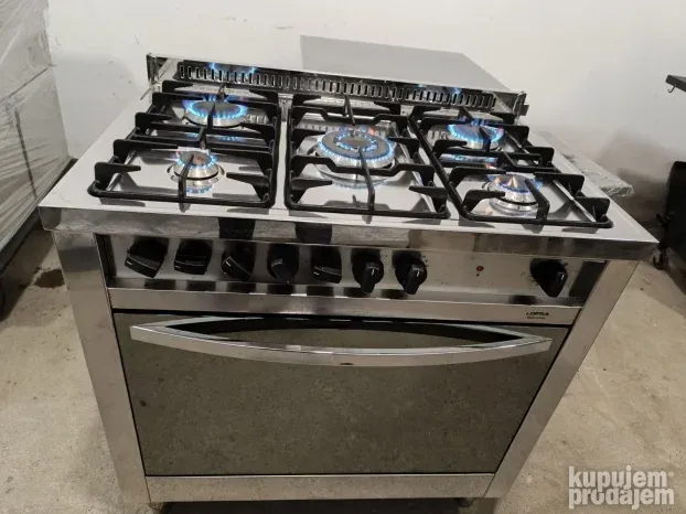 Sporet na plin sa 5 gorionika i OGROMNOM turbo rernom - KupujemProdajem