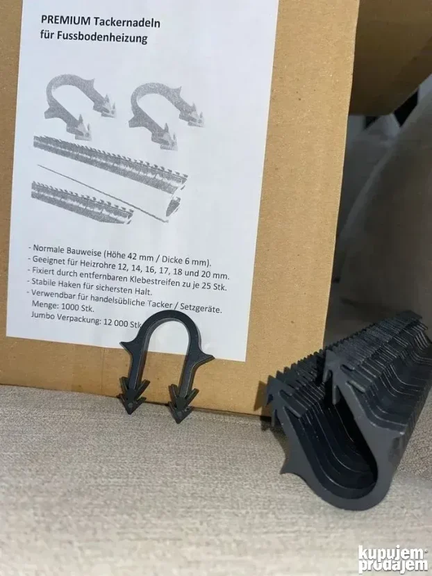 DRŽAČI CEVI za podno grejanje, TAKERI, OBUJMICE, KLIPSE - KupujemProdajem